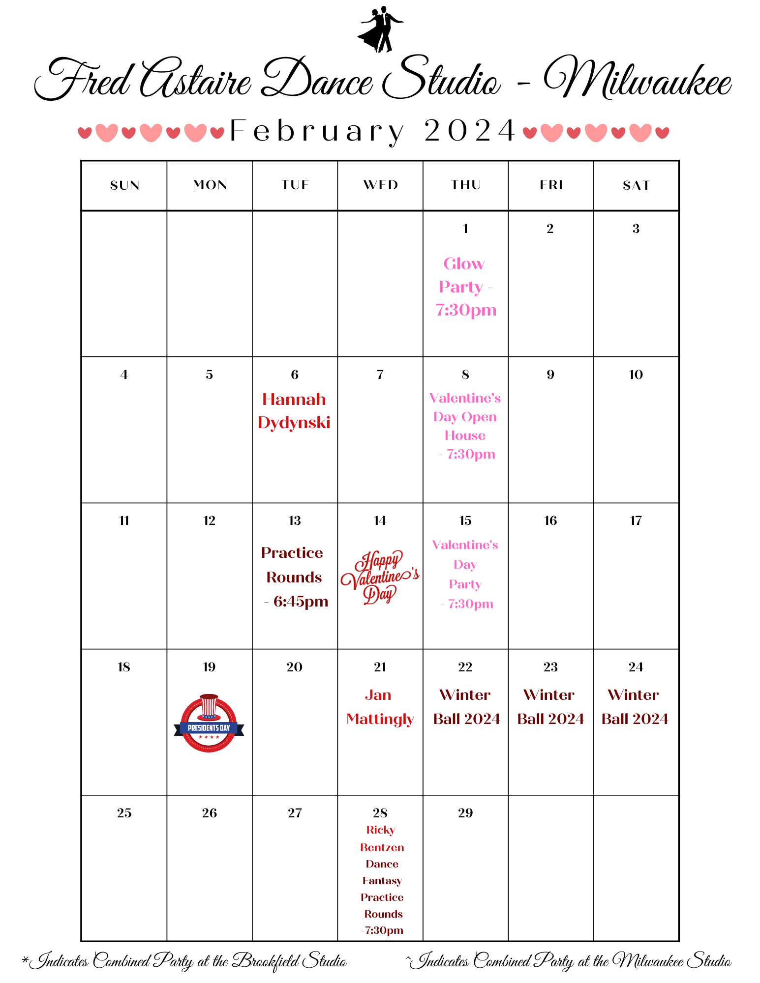 Our Dance Calendar - Milwaukee